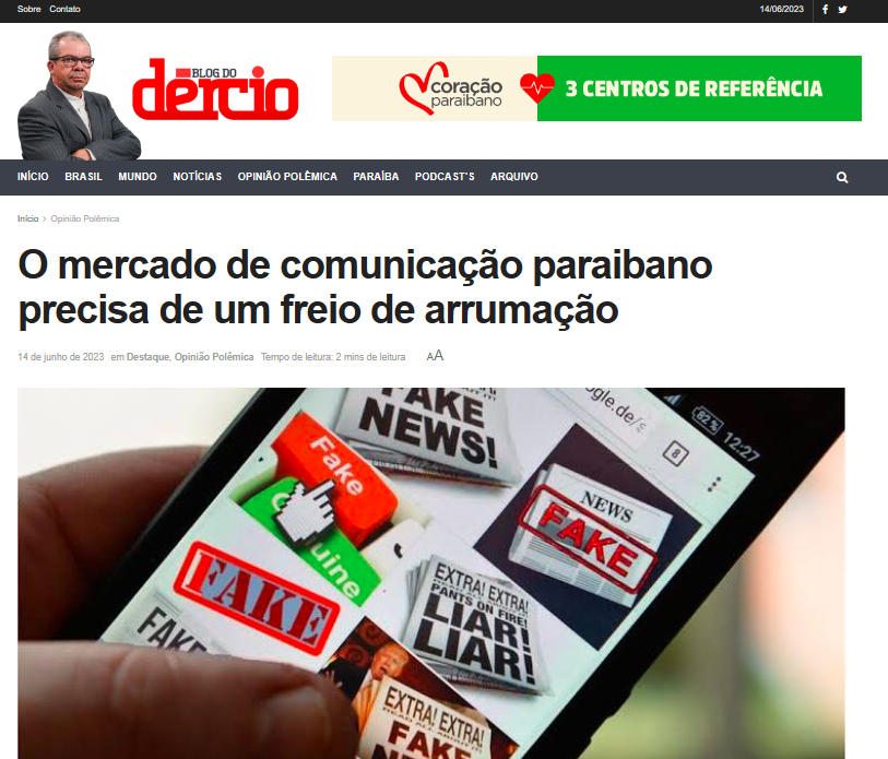 Dércio e a urgência do freio de arrumação na mídia on-line – A Palavra ...